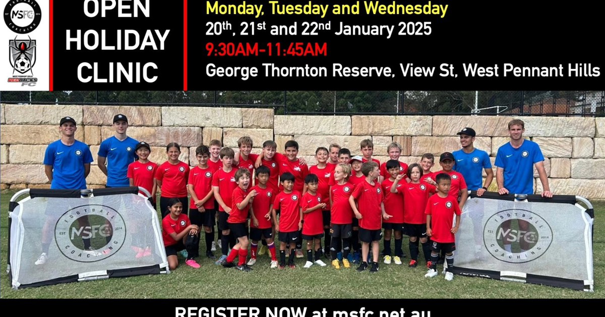 MSFC Open Holiday Clinic - West Pennant Hills Redbacks FC - Sydney ...